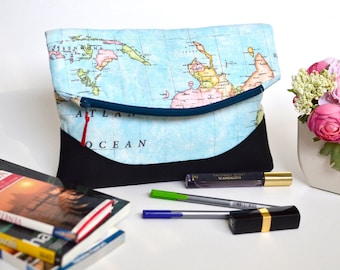 World map fabric | Etsy