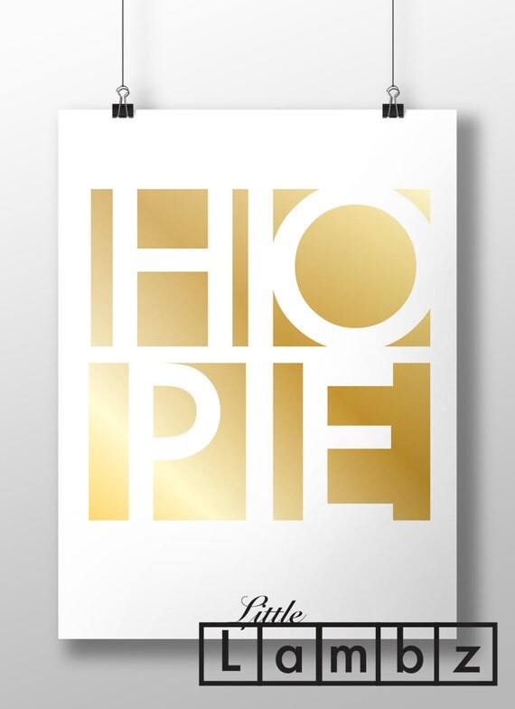 Gold HopeGold hope printgold hope printablegold holiday