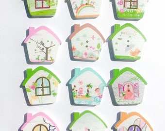 Wooden button | Etsy