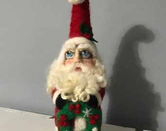 Needle felted santa | Etsy