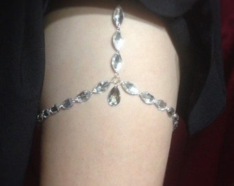 Silver thigh chain | Etsy