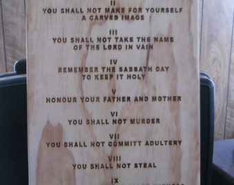 Cajun Ten Commandments Size: 12 tall x 12 Color