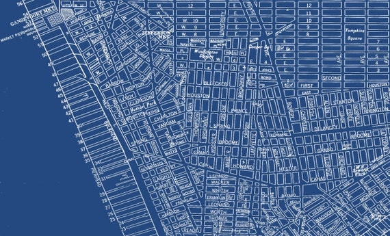 Manhattan Blueprint Map Manhattan NYC Map New York City