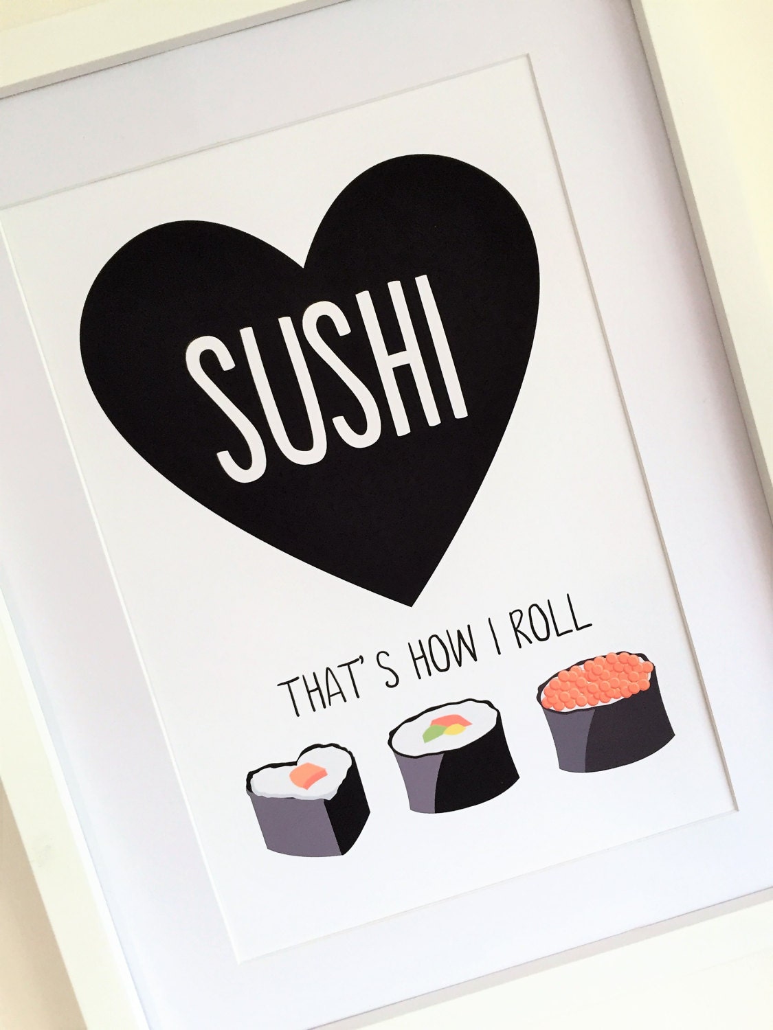 Sushi Poster Japanese Quote Print Sushi Hand Rolls Japanese
