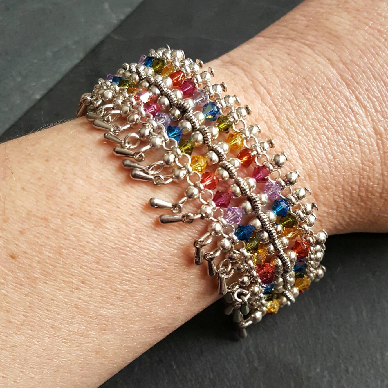 Rainbow Bracelet LGBTQ Jewelry Pride Bracelet Victorian