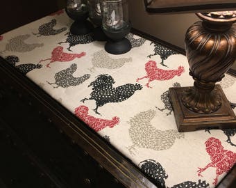 Rooster table runner | Etsy