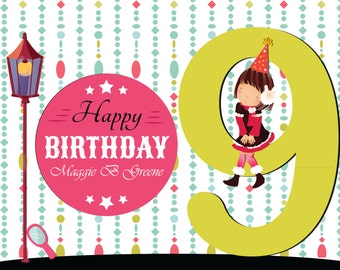 9 year old birthday | Etsy