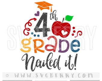 Fourth grade svg | Etsy