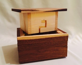 Wooden puzzle box | Etsy