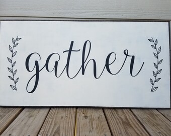 Large gather sign | Etsy