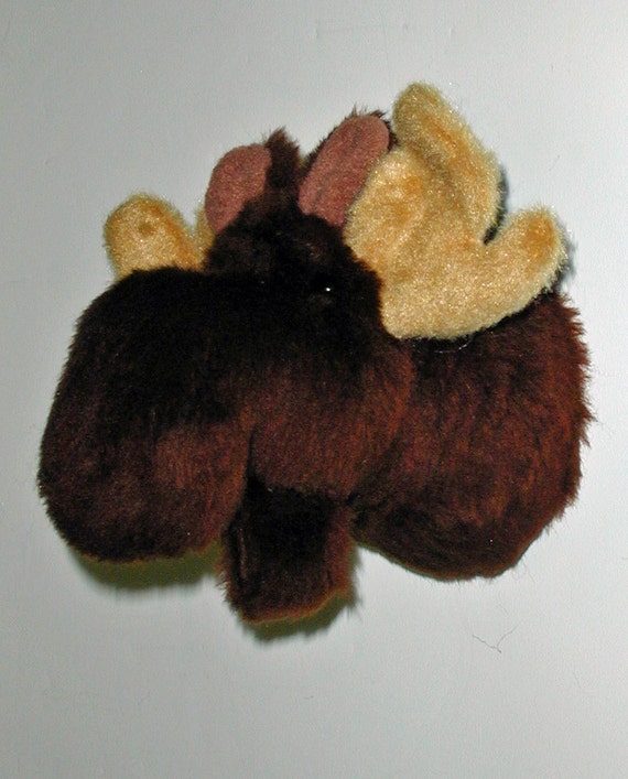 Plush Moose Head Sunny Tiny Wall Mount
