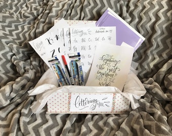 Hand lettering worksheets | Etsy