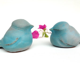 Ceramic blue birds | Etsy