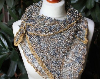 Crochet edge scarf | Etsy