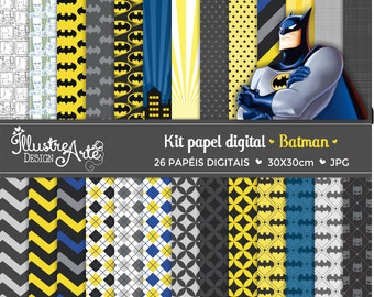 Batman digital paper | Etsy