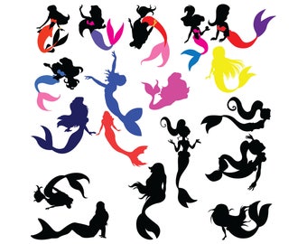 Mermaid monogram svg | Etsy