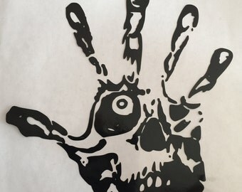 Skeleton hand decal | Etsy