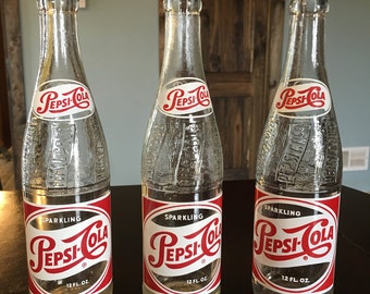 Glass pepsi bottle | Etsy