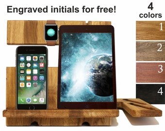 Wooden phone holder | Etsy