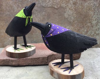 Folk art crow | Etsy