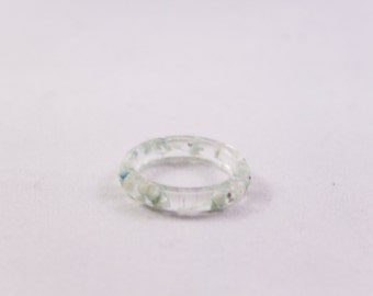 Blue resin ring | Etsy