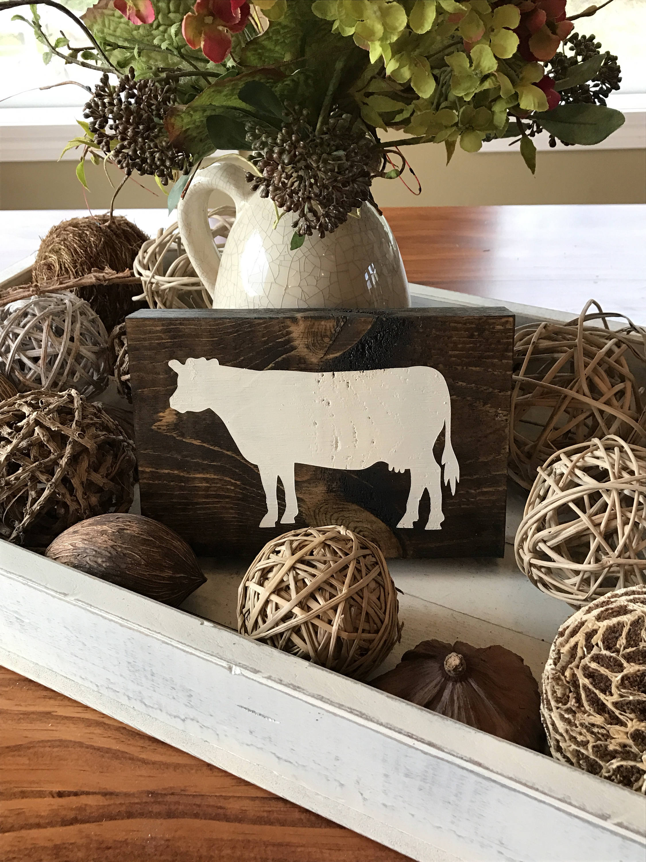 Farm Animal Sign Cow Sign Farm Wood Sign Rustic Home