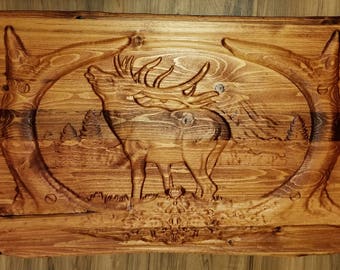 Elk carvings | Etsy