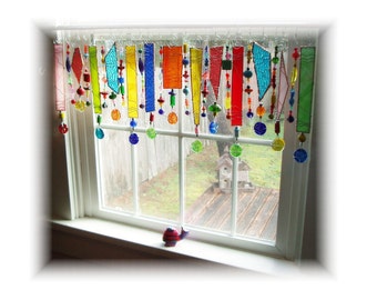 Stain glass valance | Etsy