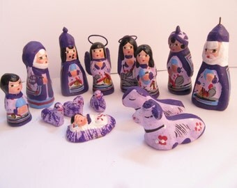 Pottery nativity set | Etsy