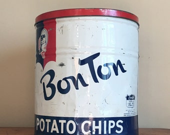 Potato chip tin | Etsy