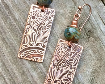 Boho jewelry handmade in the USA by RusticaJewelry on Etsy