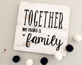 Blended family sign | Etsy