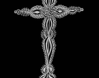 Cross drawing | Etsy