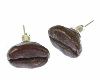 Coffee bean earrings | Etsy