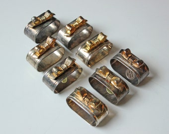 Metal napkin rings | Etsy