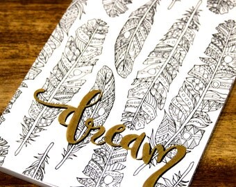 Feather journal | Etsy