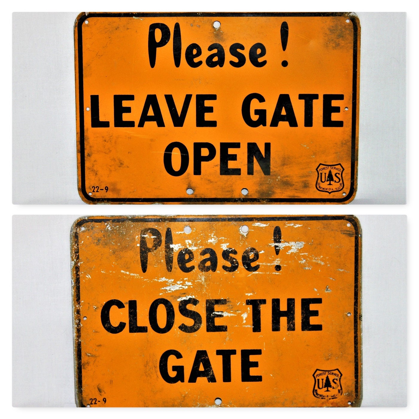 Vintage US Forest Service Gate Sign