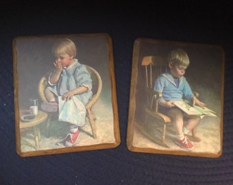 Items similar to Rare Vintage J. Ingwersen Prints Gary and Gretchen on Etsy