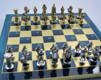 Items similar to Epic Dragon Chess Set - Glass Board, Polymer Clay ...