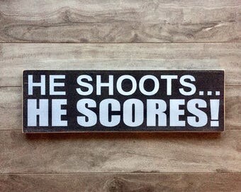 He shoots he scores | Etsy