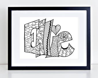 Ellie name art | Etsy