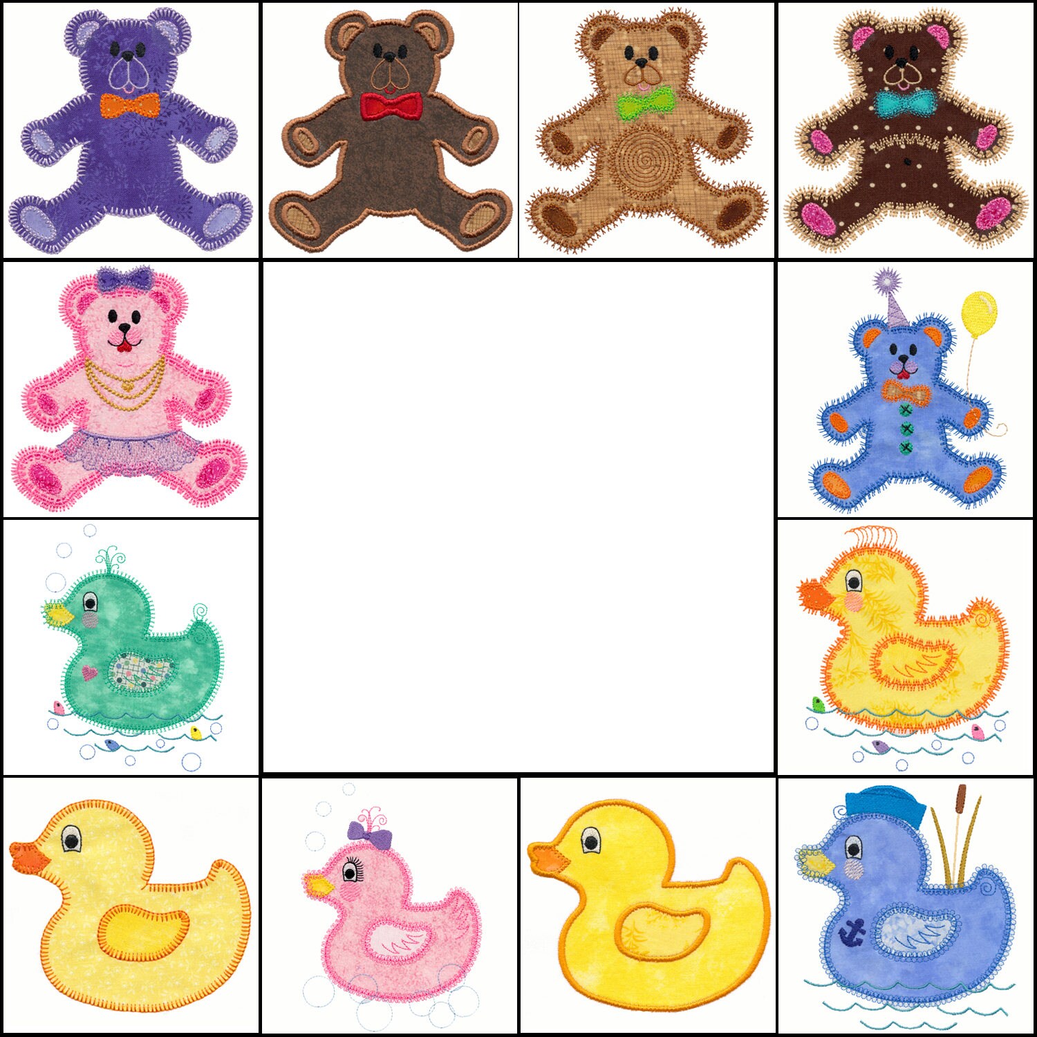 Set of Baby Baby applique machine embroidery designs. Instant