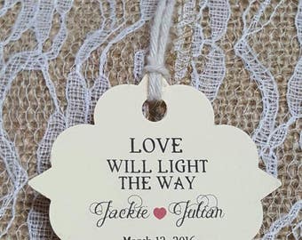 Candle favor tags | Etsy