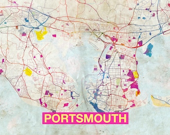 Portsmouth map | Etsy