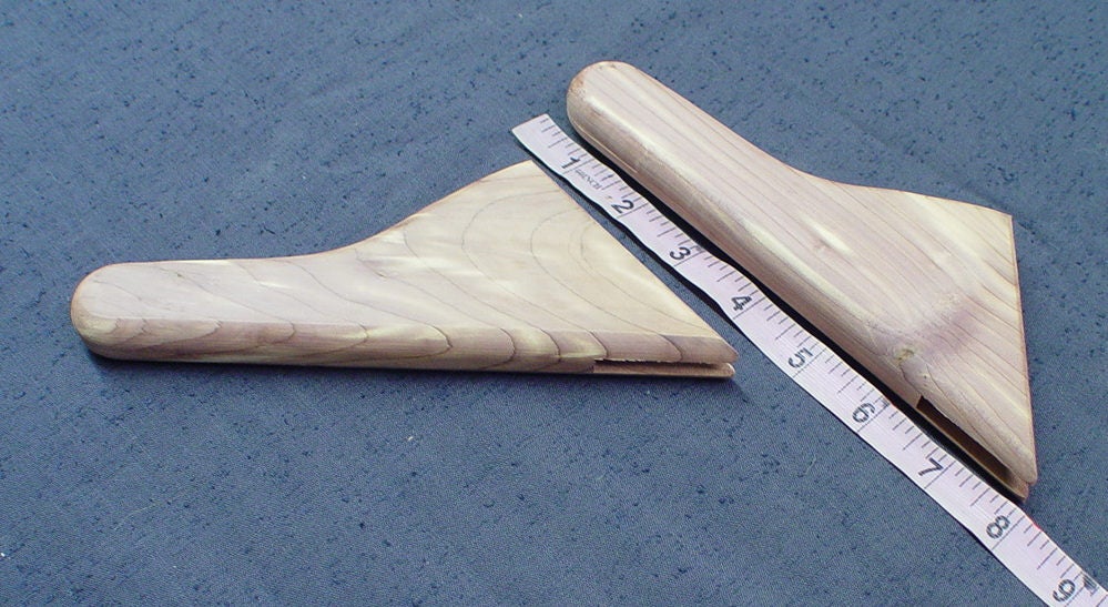 Fan Handle, Flat, Angled, Cedar 8"x 4" from FeatherWorld1 on Etsy Studio
