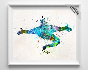 Aladdin Print Disney Print Aladdin Art Watercolor Art