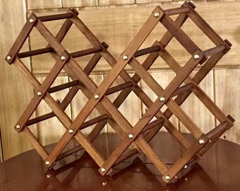 Wooden wine rack | Etsy
