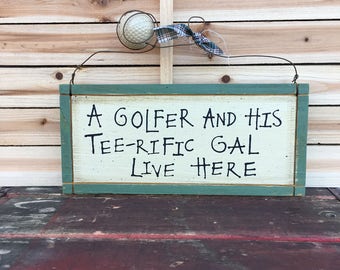 Golf wooden signs | Etsy