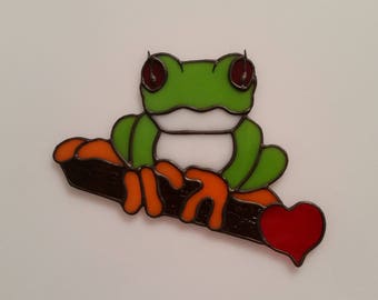Stained glass frog | Etsy