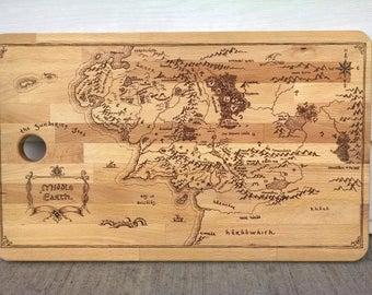 Wood burned map | Etsy